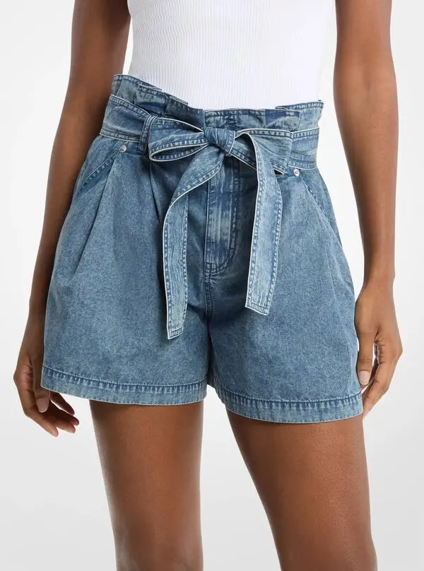 Michael Kors Denim Paperbag Shorts