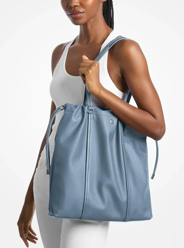 Michael Kors Matilda Large Cinch Tote Bag - Blue