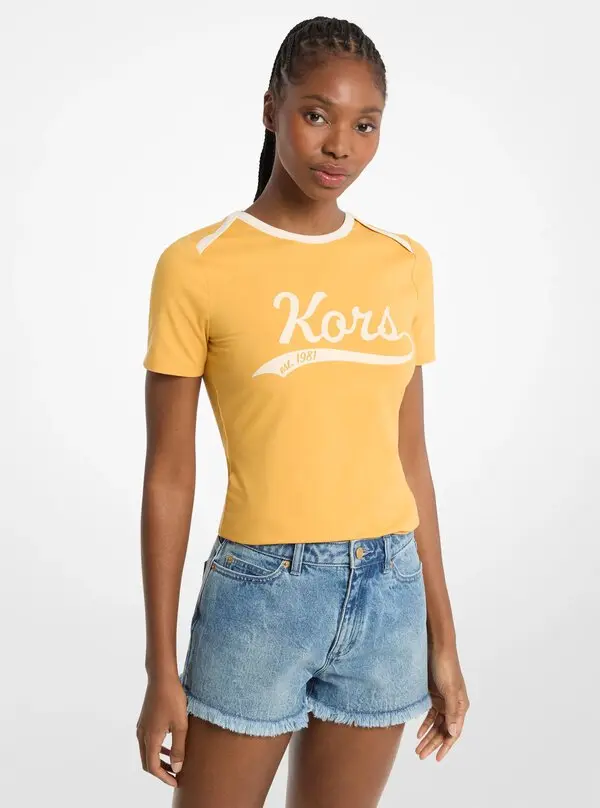 Michael Kors Kors Stretch Jersey T-shirt - Yellow