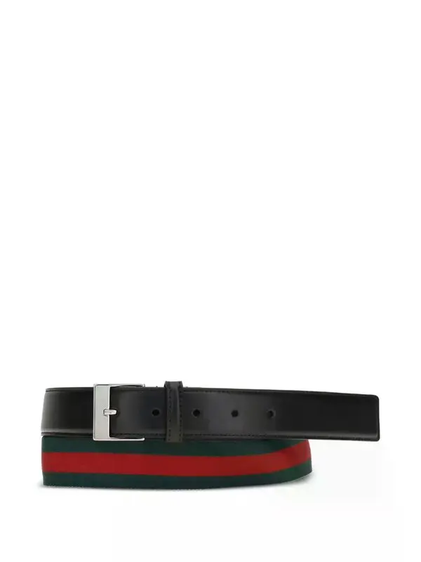 Gucci Web-stripe Leather Belt