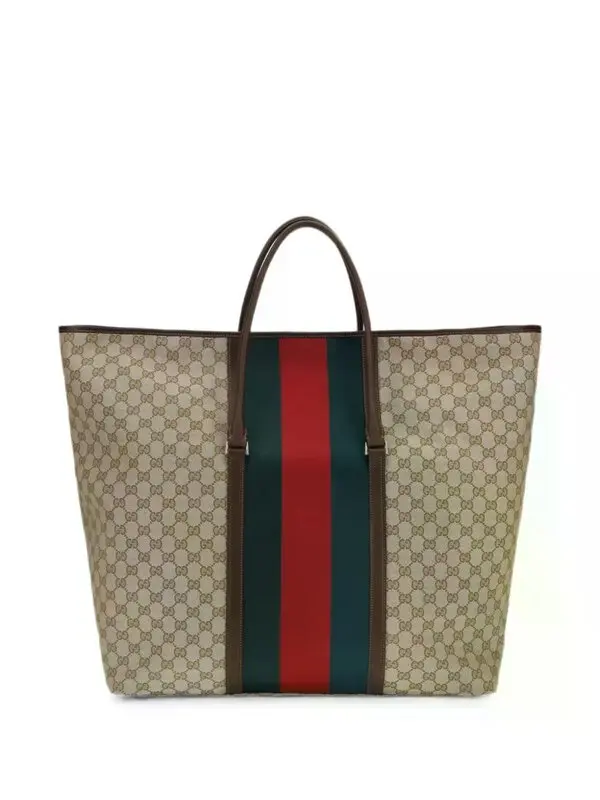 Gucci Gg Web-stripe Tote Bag