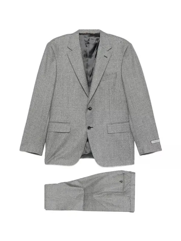 Canali Prince Of Wales Check Suit - Grey