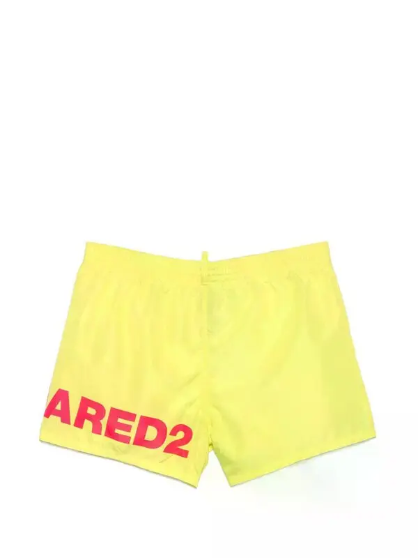 Dsquared2 Logo Print Swim Shorts - Yellow