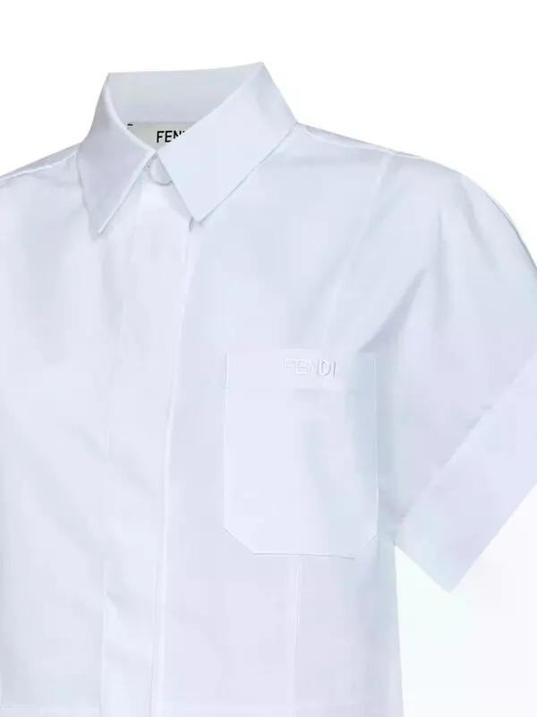 Fendi Cropped Cotton Shirt