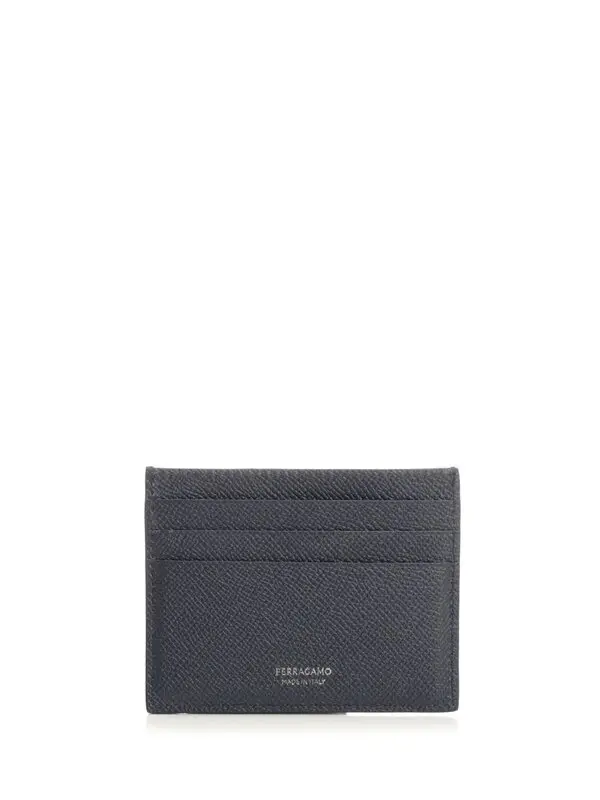 FERRAGAMO Gancini Credit Card Holder - Blue