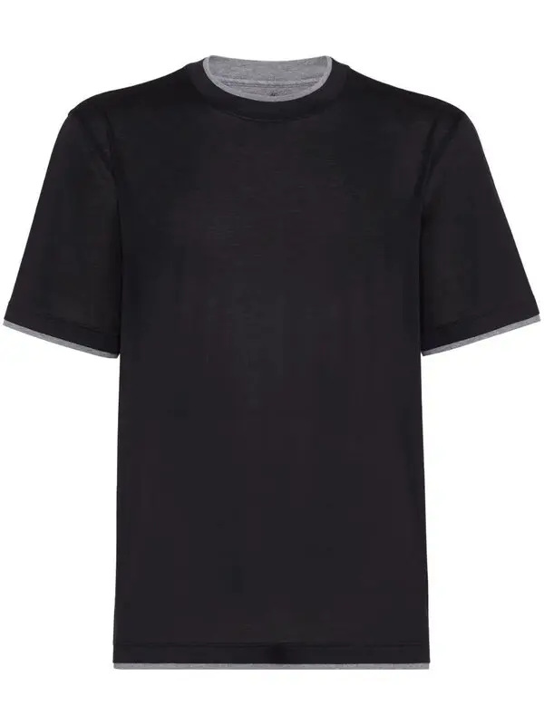 Brunello Cucinelli T-shirt With Faux-layering - Multicolor