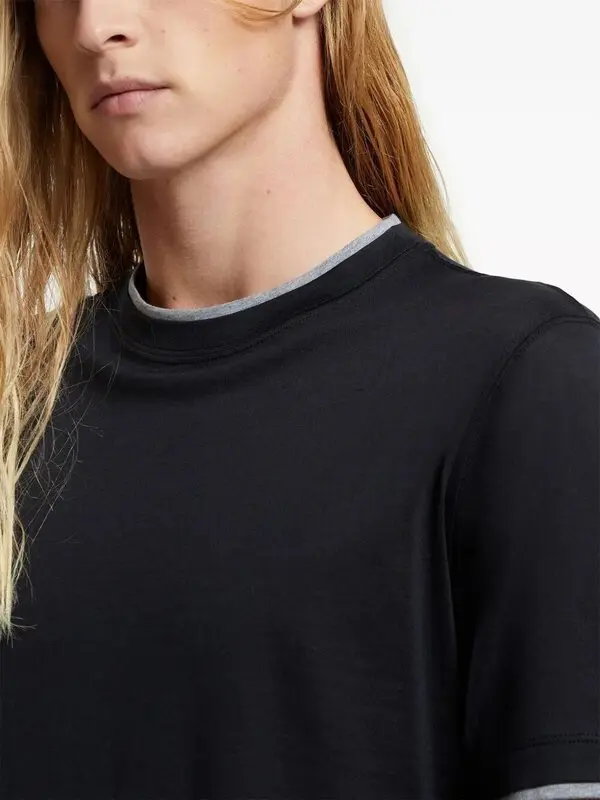 Brunello Cucinelli T-shirt With Faux-layering - Multicolor