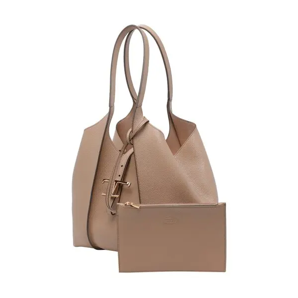 TOD'S Small T Timeless Shopping Bag - Brown