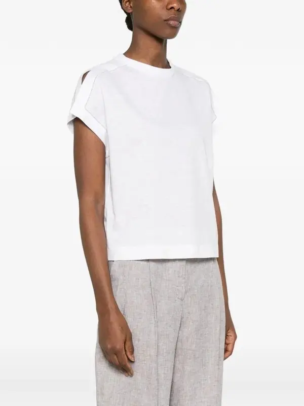 Peserico Cotton Shirt With Contrast Stitching