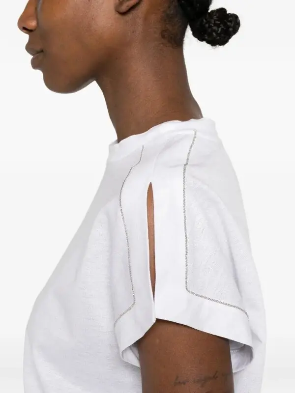 Peserico Cotton Shirt With Contrast Stitching