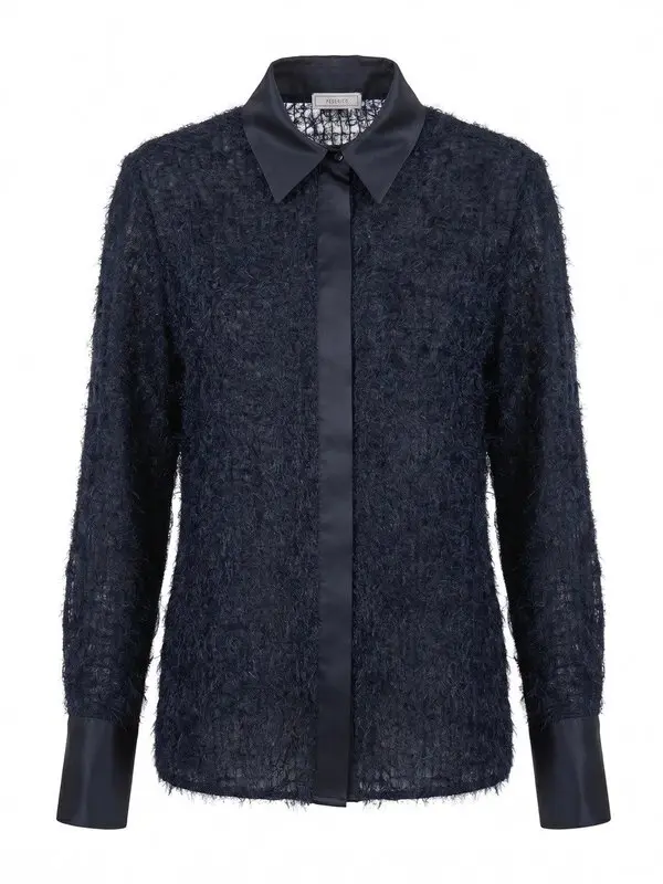 Peserico Cotton Shirt With Contrast Stitching - Multicolor