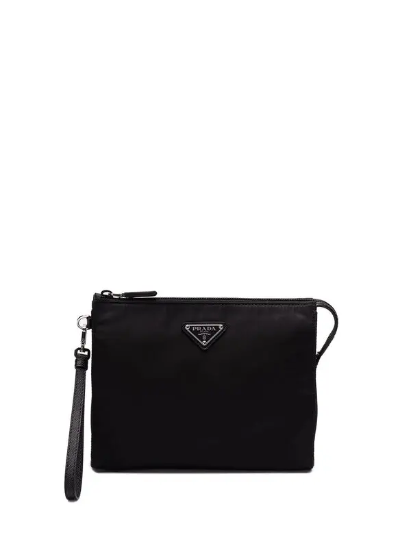 Prada Re-nylon And Saffiano Leather Pouch - Multicolor