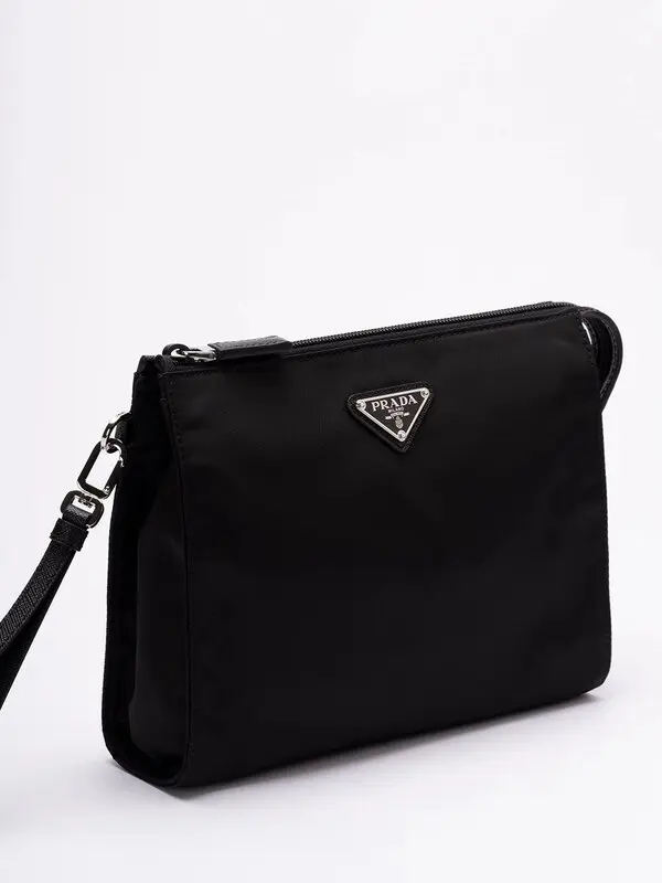 Prada Re-nylon And Saffiano Leather Pouch - Multicolor
