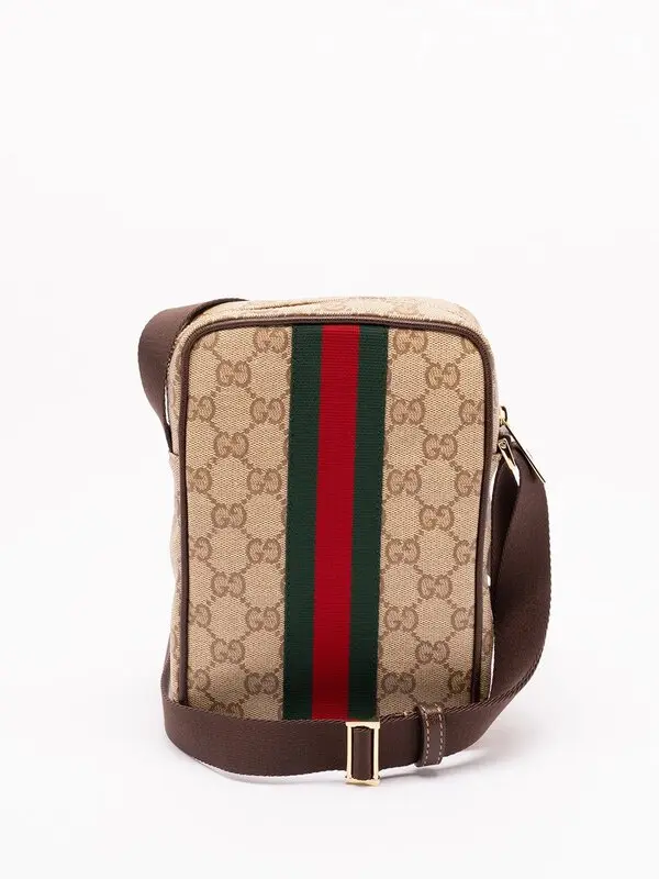 Gucci Gg Coated Web Crossbody Bag - Multicolor