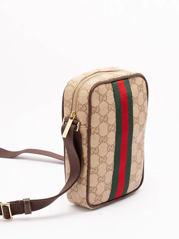 Gucci Gg Coated Web Crossbody Bag - Multicolor