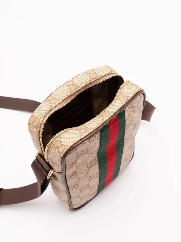 Gucci Gg Coated Web Crossbody Bag - Multicolor