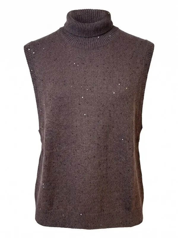 Brunello Cucinelli Wool Turtle Neck Sweater - Multicolor