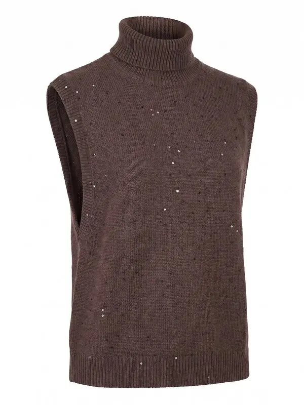 Brunello Cucinelli Wool Turtle Neck Sweater - Multicolor