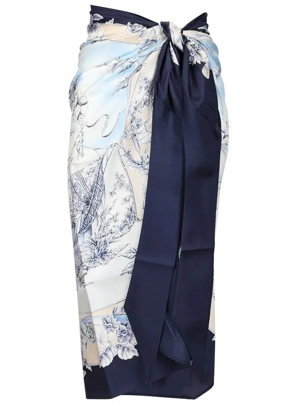 FERRAGAMO Pareo With Travel Print