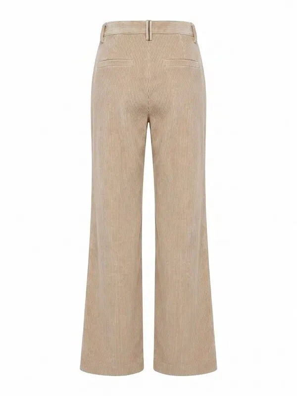 Brunello Cucinelli Cotton Corduroy Pants Beige - Multicolor