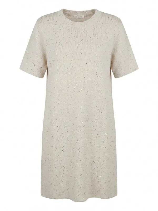 Brunello Cucinelli Embellished Cotton Dress - Multicolor