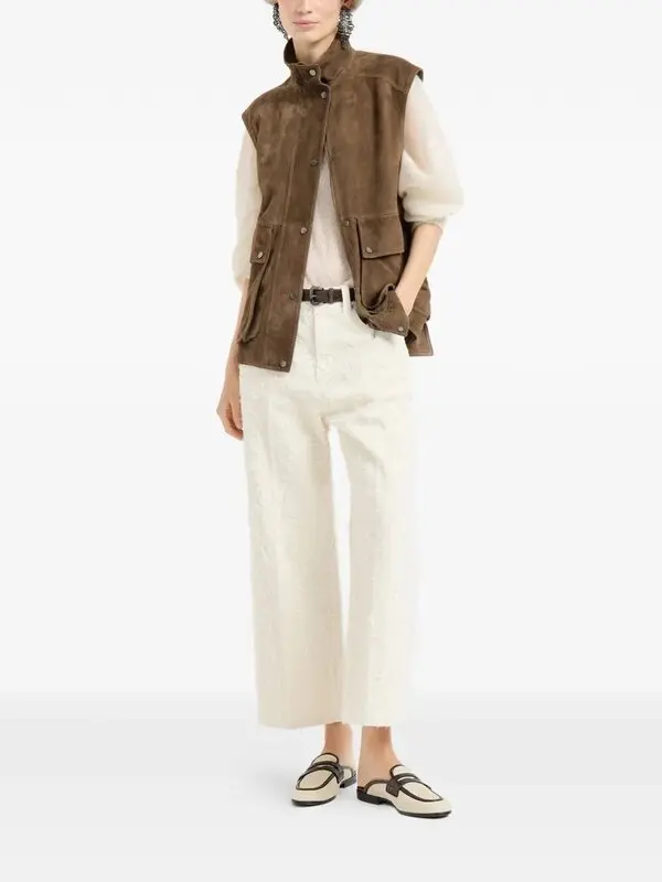 Brunello Cucinelli Textured Cotton Pants
