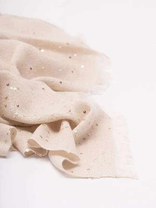 Brunello Cucinelli Cashmere And Silk `diamond` Yarn Scarf - Multicolor