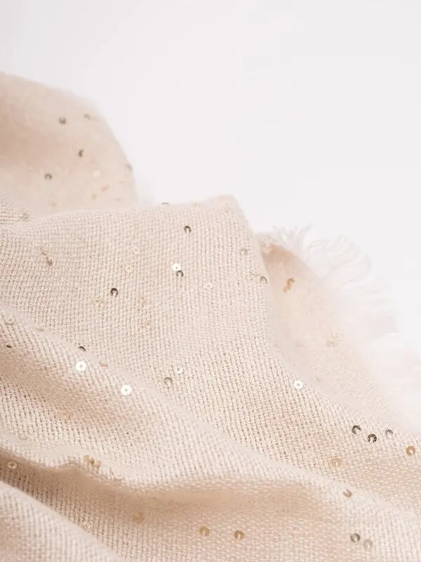 Brunello Cucinelli Cashmere And Silk `diamond` Yarn Scarf - Multicolor