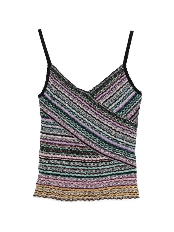 Missoni Striped V-neck Wrap Top - Multicolor