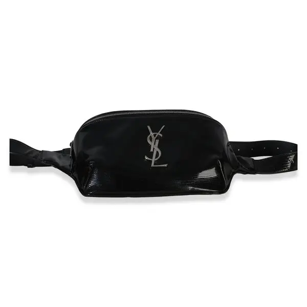 Saint Laurent Calfskin Lizard Embossed Monogram Belt Bag