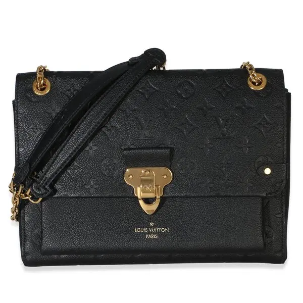 LOUIS VUITTON Monogram Empreinte Vavin Pm Shoulder Bag - Black