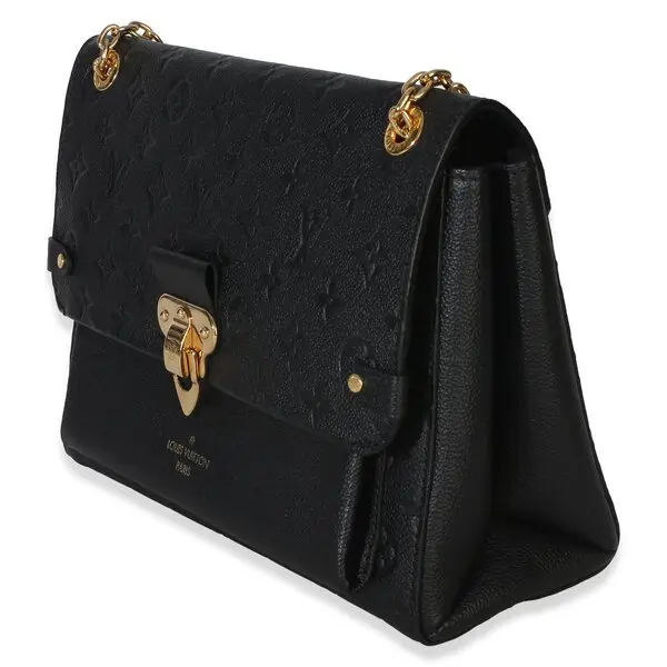 LOUIS VUITTON Monogram Empreinte Vavin Pm Shoulder Bag - Black