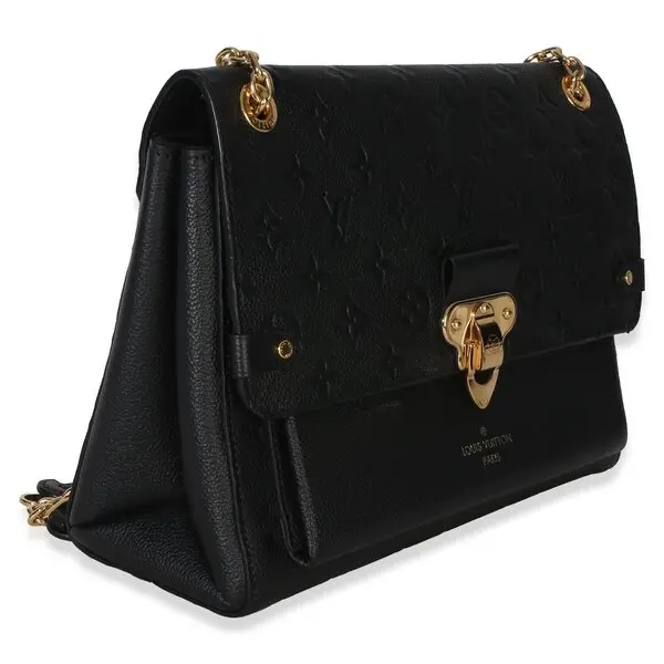 LOUIS VUITTON Monogram Empreinte Vavin Pm Shoulder Bag - Black