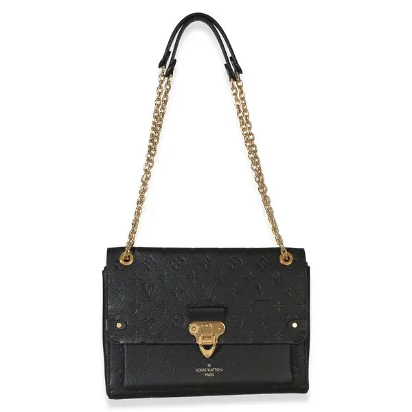 LOUIS VUITTON Monogram Empreinte Vavin Pm Shoulder Bag - Black