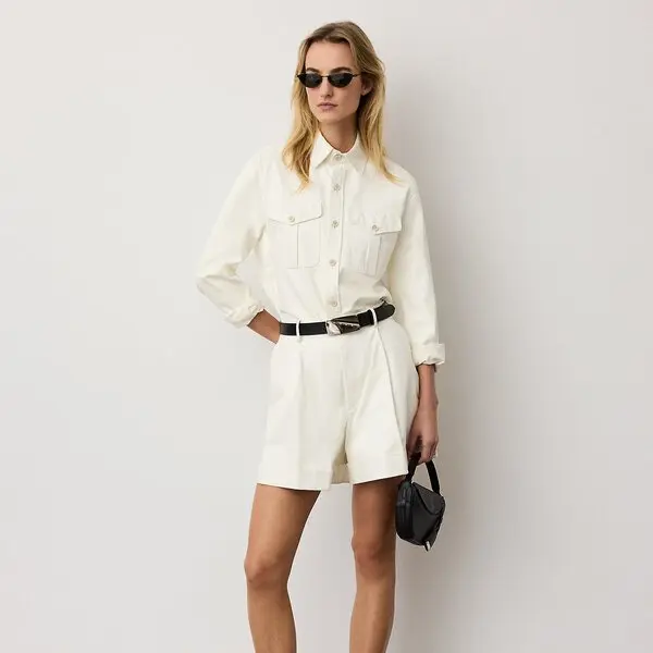 Ralph Lauren Hannes Lambskin Short - Cream