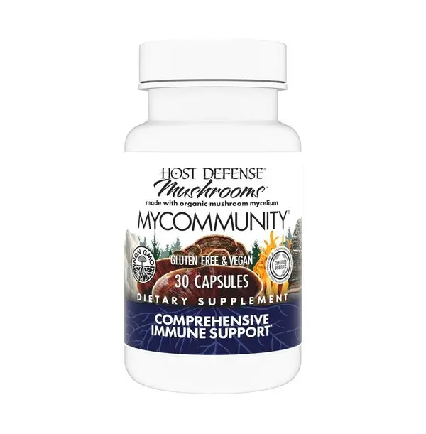 Host Defense Mycommunity Capsules 17 Species Blend Mushroom Supplement For Immune Support - No Color