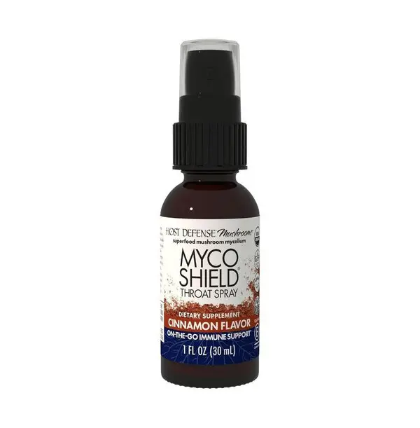 Host Defense Mycoshield Throat Spray Immune Health Support - Brown