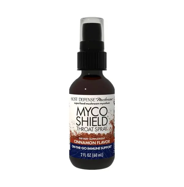 Host Defense Mycoshield Throat Spray Immune Health Support - Brown
