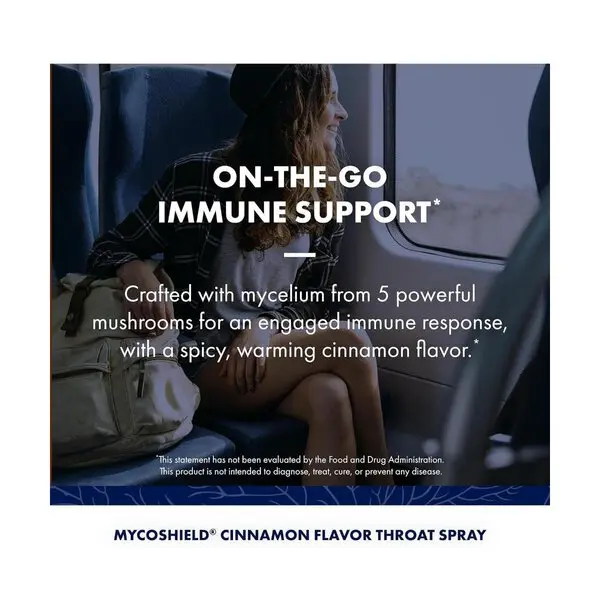 Host Defense Mycoshield Throat Spray Immune Health Support - Brown