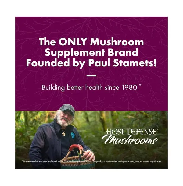 Host Defense Turkey Tail Mushroom Powder Digestive Health & Immune Response Support Supplement
