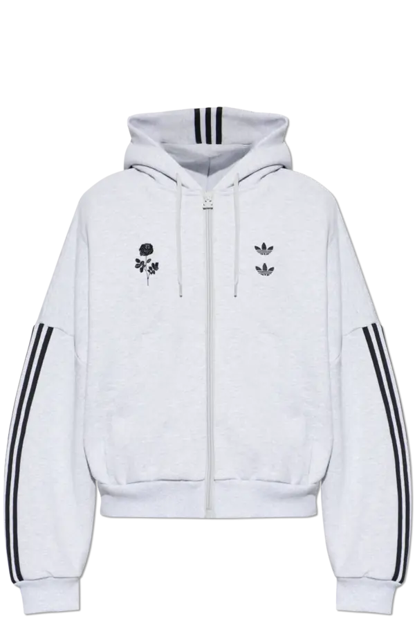 ADIDAS ORIGINALS X Willy Chavarria Oversized Hooded Sweatshirt - Grey