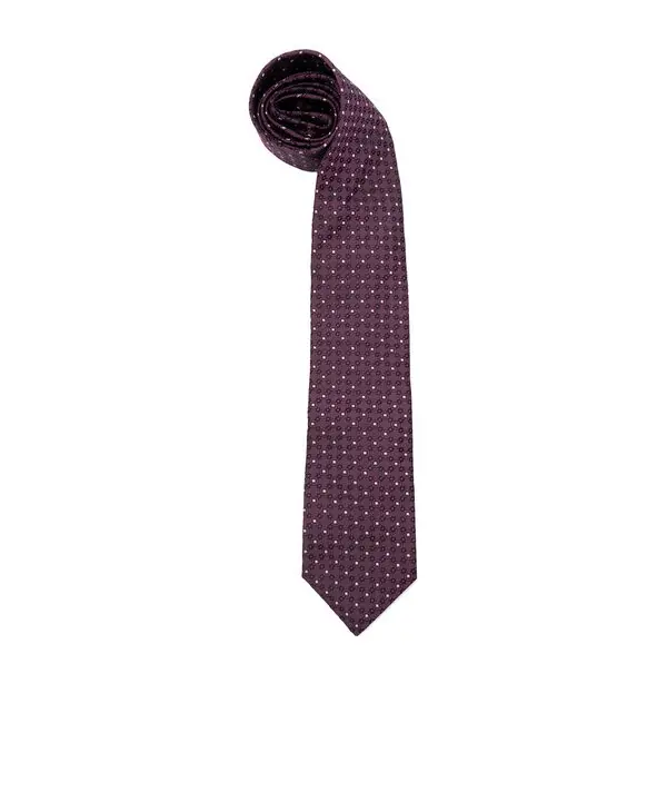 Brunello Cucinelli Dot-jacquard Pointed Tip Tie - Brown