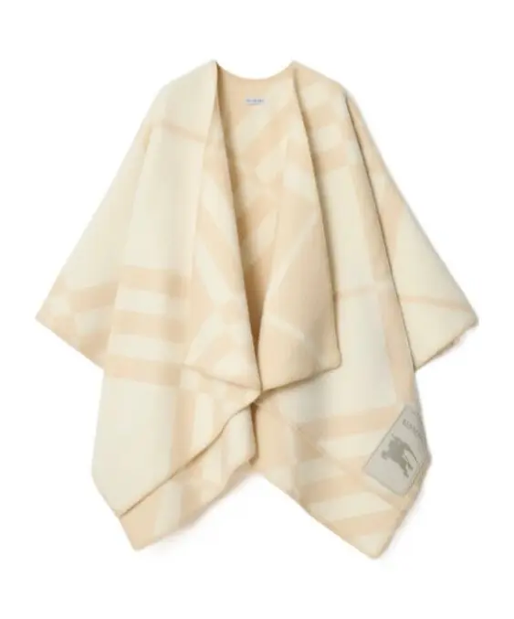 Burberry Check Wool Cashmere Cape