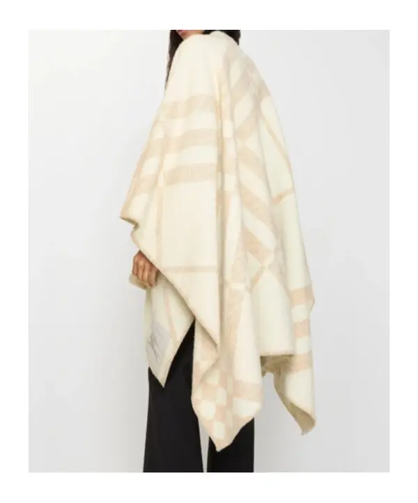 Burberry Check Wool Cashmere Cape