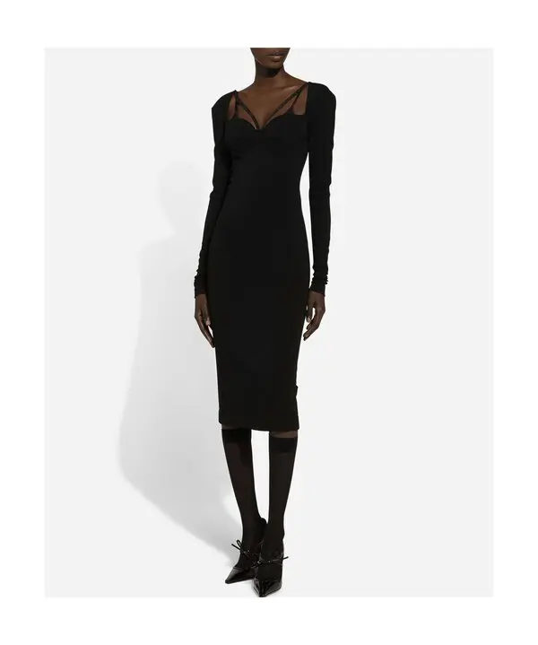 Dolce & Gabbana Milano Rib Calf-length Dress