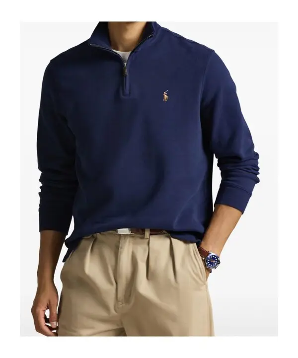 Polo Ralph Lauren Estate-rib Quarter-zip Pullover - Navy