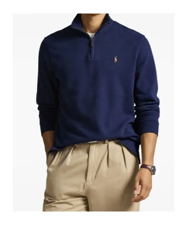 Polo Ralph Lauren Estate-rib Quarter-zip Pullover - Navy