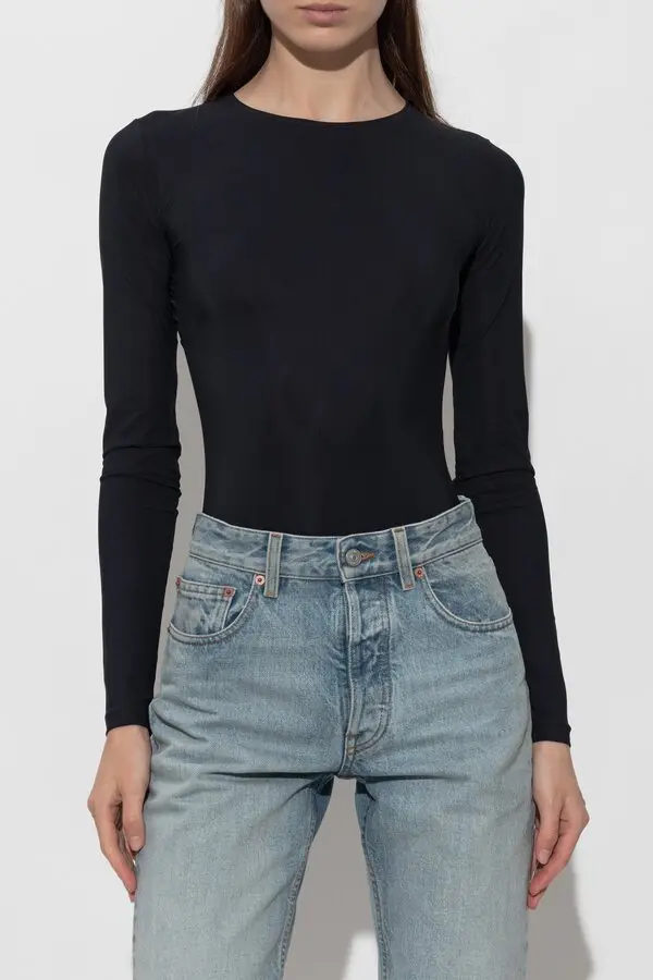 MAISON MARGIELA Long Sleeve Bodysuit - Black