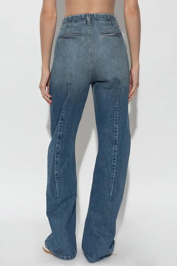 MAISON MARGIELA High-waisted Flared Jeans With Vertical Seam Detailing