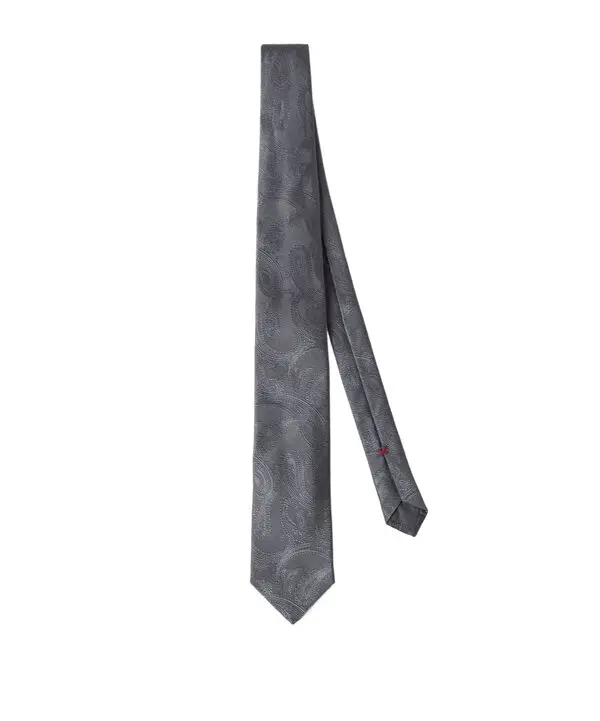 Brunello Cucinelli Paisley-jacquard Tie - Lead